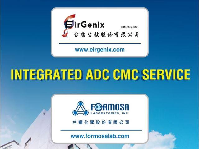 EIRGENIX AND FORMOSA LABORATORIES COLLABORATE TO ESTABLISH A PLATFORM FOR ADC CMC INTEGRATION SERVIC